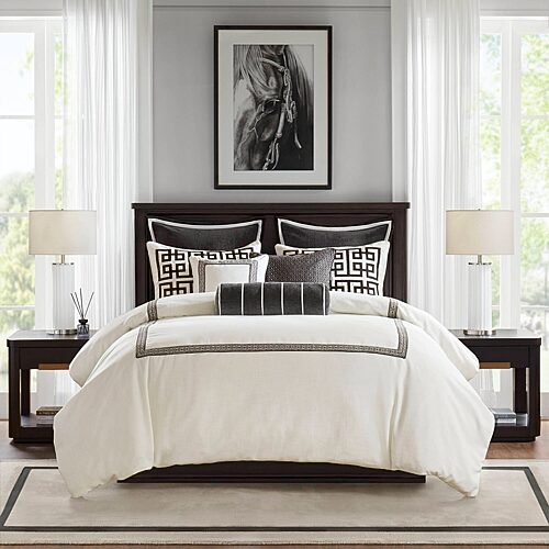Click here for Madison Park Signature Jarvis Embroidery Oversized... prices