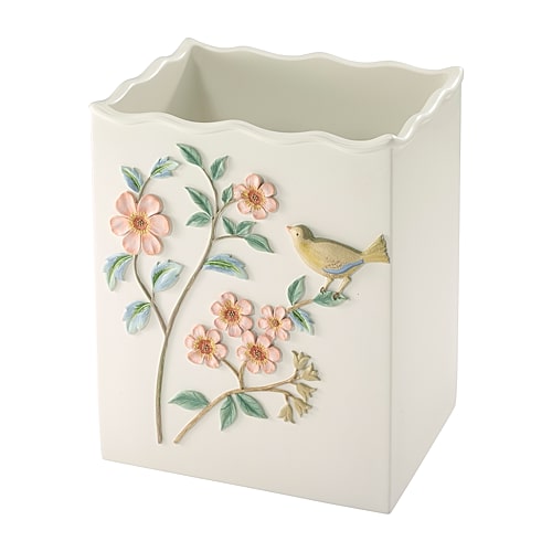 Avanti Pretty Birds Wastebasket - Clear