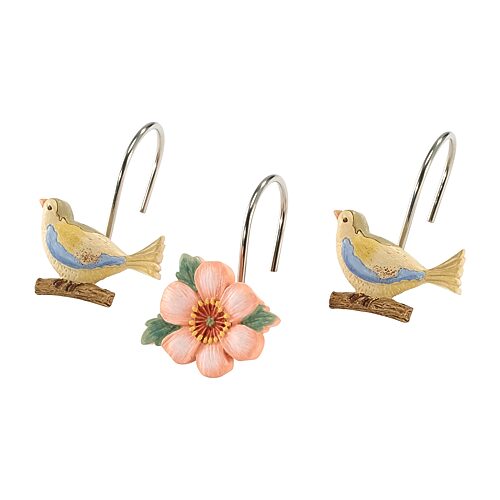 Click here for Avanti Pretty Birds Shower Hooks  Set of 12 - Clea... prices