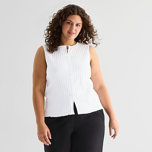 Click here for a.n.a Womens Plus Crew Neck Sleeveless Vest  3x  W... prices