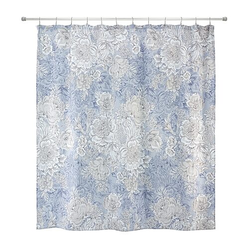 Nicole Miller Camille Decorative Shower Curtain  72 x 72 - Blue