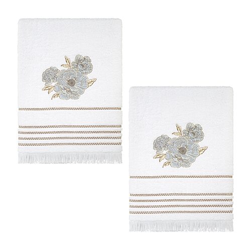Click here for Nicole Miller Camille 2-pc. Floral Bath Towel  One... prices