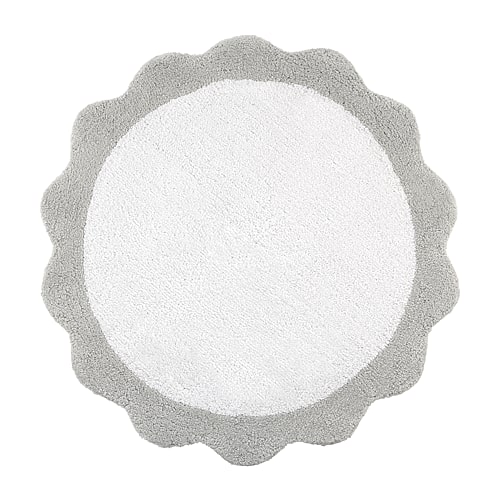 Nicole Miller Camille Decorative Bath Rug  30 x 30 - Gray