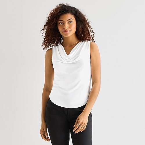 Click here for a.n.a Womens Cowl Neck Sleeveless Tank Top  X-larg... prices
