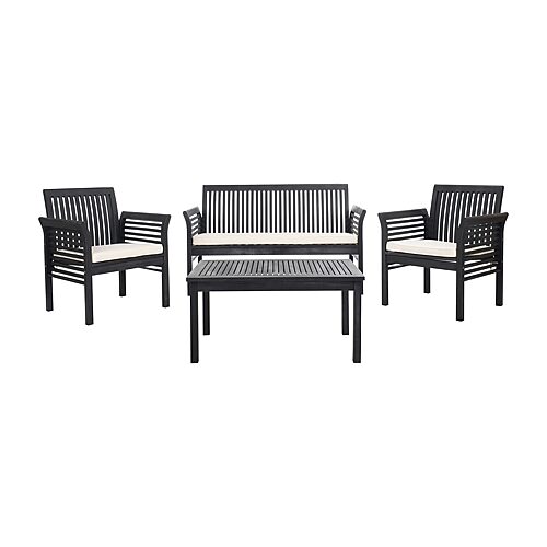 Carson 4Pc Outdoor Seating Set - Black