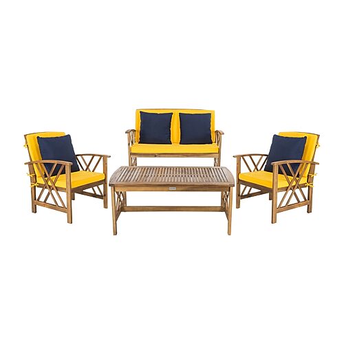 Click here for Fontana 4Pc Outdoor Seating Set - Yellow prices