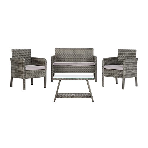 Click here for Aboka 4PC Outdoor Living Set - Grey prices