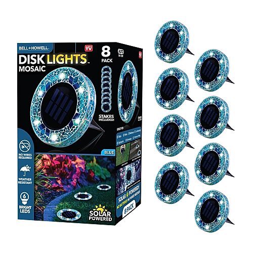 Click here for Mosaic Disk Lights Solar Powered 6 Led Weather Res... prices