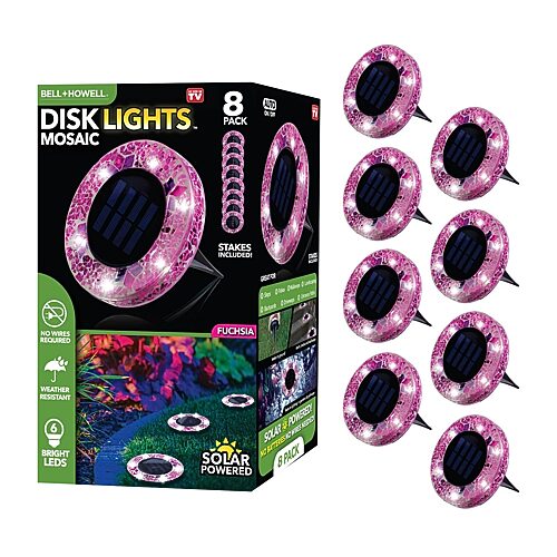 Click here for Mosaic Disk Lights Solar Powered 6 Led Weather Res... prices