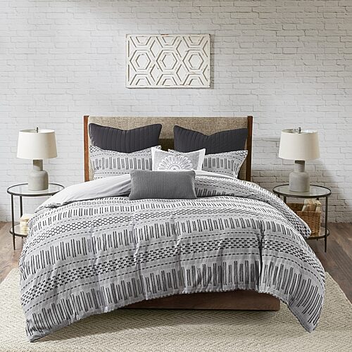 Click here for INK+IVY Rhea Cotton Jacquard Duvet Cover Mini Set... prices