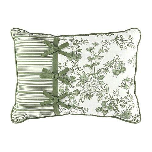 Click here for Laurel Manor Toile Garden Oblong Throw Pillow  One... prices