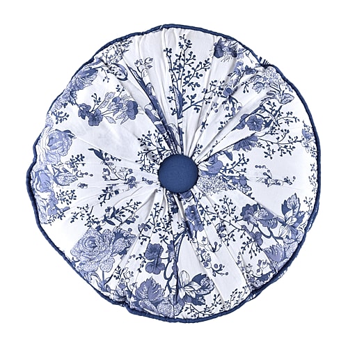 Click here for Laurel Manor Toile Garden Round Throw Pillow  One... prices