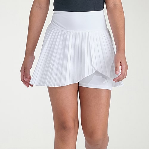 Click here for adidas Girls 8-16 Woven Pleated Skort - White prices