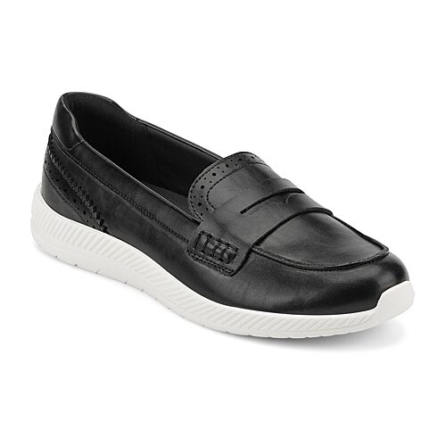 Easy Spirit Geanna Womens Round Closed Toe Slip-On Shoe  9 Extra Wide  Black