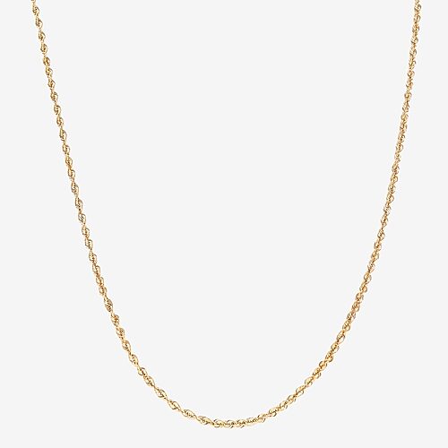 Click here for Womens 10K Gold 20 Inch Rope Chain Necklace  One S... prices