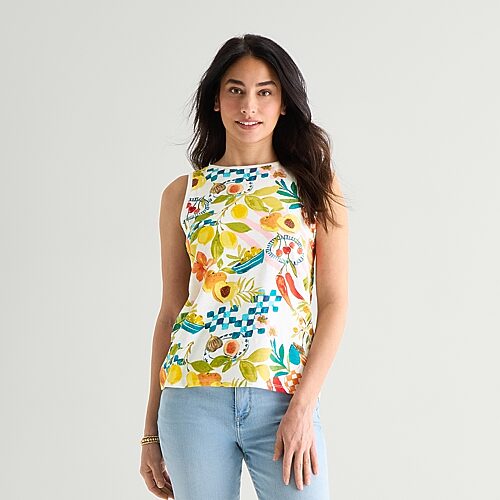 Click here for St. Johns Bay Womens Tall Crew Neck Sleeveless Tan... prices