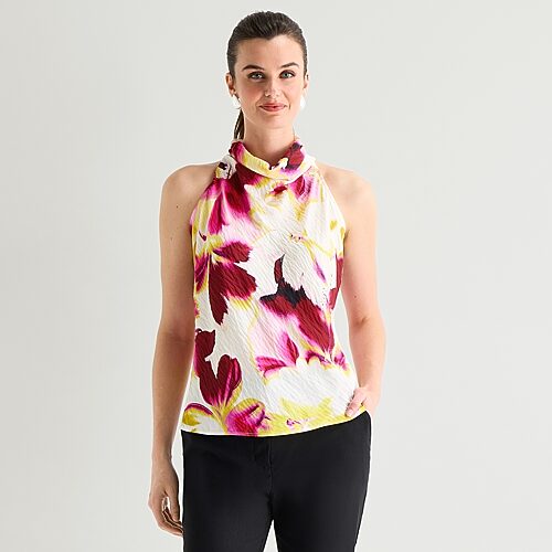 Click here for Worthington Womens Halter Neck Sleeveless Blouse... prices