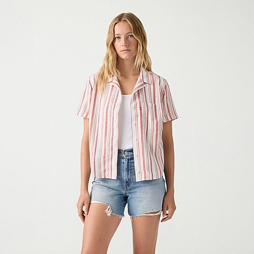 Click here for Levis Womens Bennie Camp Shirt  Medium  Multiple C... prices