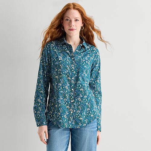 Click here for St. Johns Bay Womens Cuffed Long Sleeve Regular Fi... prices