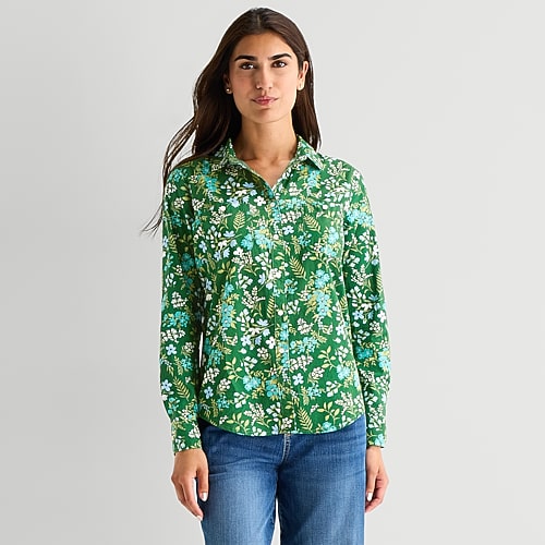 Click here for St. Johns Bay Womens Cuffed Long Sleeve Regular Fi... prices