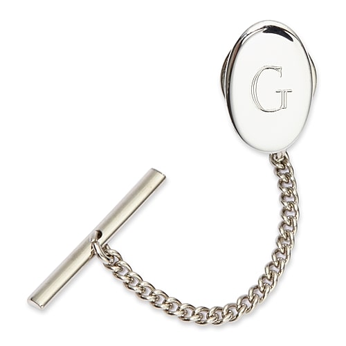 Click here for Personalized Polish Oval Tie Tack  One Size  Gray prices