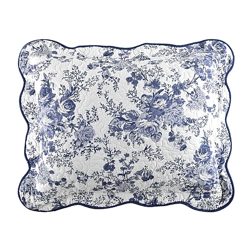 Click here for Laurel Manor Toile Garden Cotton Pillow Sham  One... prices