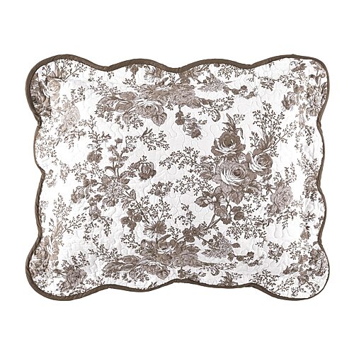 Click here for Laurel Manor Toile Garden Cotton Pillow Sham  One... prices