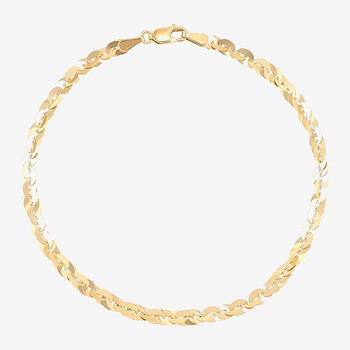 Click here for Womens 10K Gold 7.5 Inch Fashion Chain Bracelet  O... prices