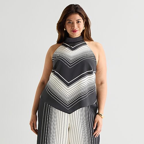 Click here for Worthington Womens Plus Sleeveless Mock Neck Top... prices
