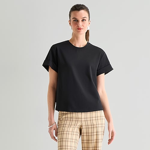 Click here for Worthington Womens Crew Neck Short Sleeve T-Shirt... prices