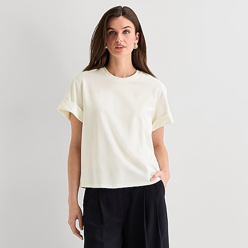 Click here for Worthington Womens Crew Neck Short Sleeve T-Shirt... prices