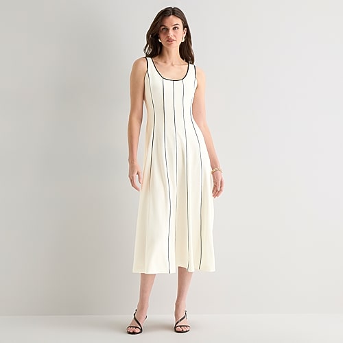 Click here for Worthington Womens Midi Square Neck Sleeveless Fit... prices