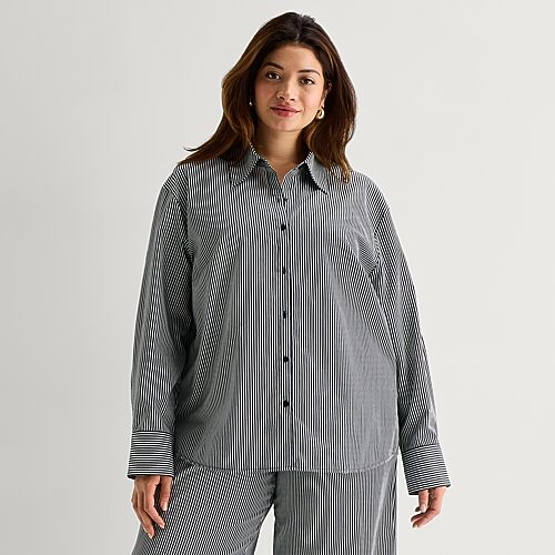Click here for Worthington Womens Plus Cuffed Long Sleeve Relaxed... prices