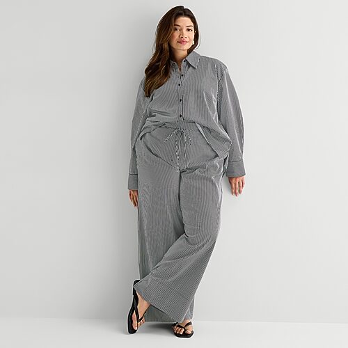 Click here for Worthington Womens Plus Wide Leg High Rise Pull-On... prices
