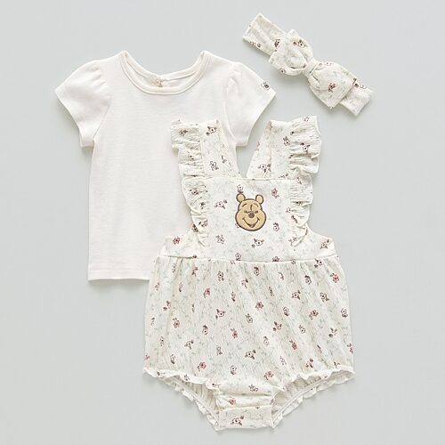 Click here for Baby Girls 3-pc. Winnie The Pooh Shortall Set  New... prices