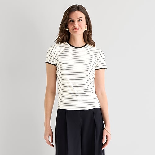Click here for Worthington Womens Crew Neck Short Sleeve T-Shirt... prices