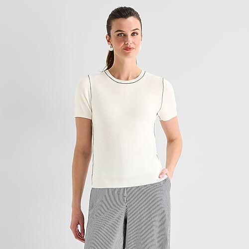 Click here for Worthington Womens Crew Neck Short Sleeve Pullover... prices