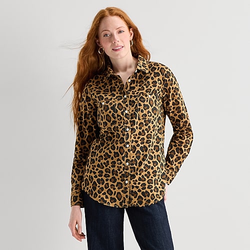 Click here for St. Johns Bay Womens Cuffed Long Sleeve Regular Fi... prices
