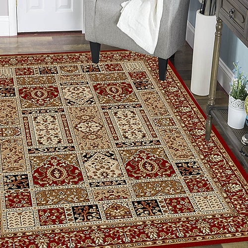Click here for Radici Como Panel Kerman Rectangular Accent Rug  O... prices
