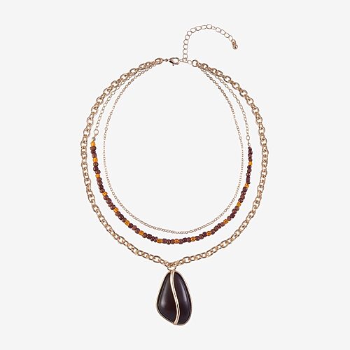 Click here for Mixit Layered Womens 16 Inch Pendant Necklace  One... prices