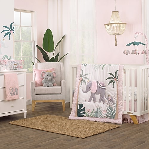 Click here for NoJo Tropical Princess 4pc. Crib Bedding Set prices