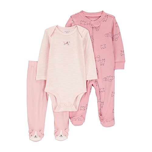 Click here for Carters Baby Girls 3-pc. Pant Set  3 Months  Pink prices