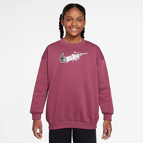 Click here for Nike Big Girls Sportswear Club Fleece Oversized Cr... prices