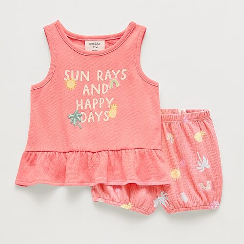 Click here for Okie Dokie Baby Girls 2-pc. Short Set  3 Months  P... prices