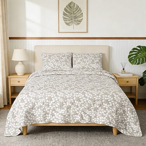 Click here for Awesome Home Leaves Jacquard 3-pc. Reversible Quil... prices