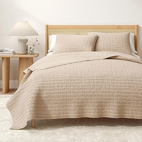 Click here for Linery Cotton Waffle Honeycomb Weave 3-pc. Quilt S... prices
