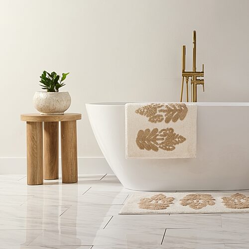 Click here for ienjoy Home Floral Cotton Bath Mat  34 x 21 - Folk... prices