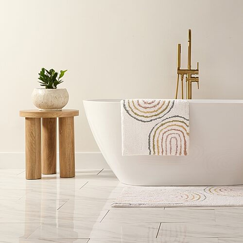 Click here for ienjoy Home Modern Cotton Bath Mat  34 x 21 - Rain... prices