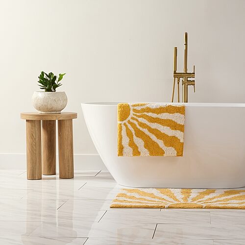 Click here for ienjoy Home Modern Cotton Bath Mat  34 x 21 - Sunr... prices
