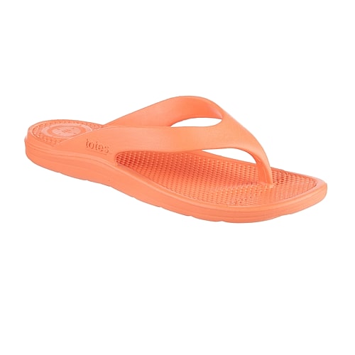 Click here for Totes Womens Totes Flip-Flops  9  Orange prices